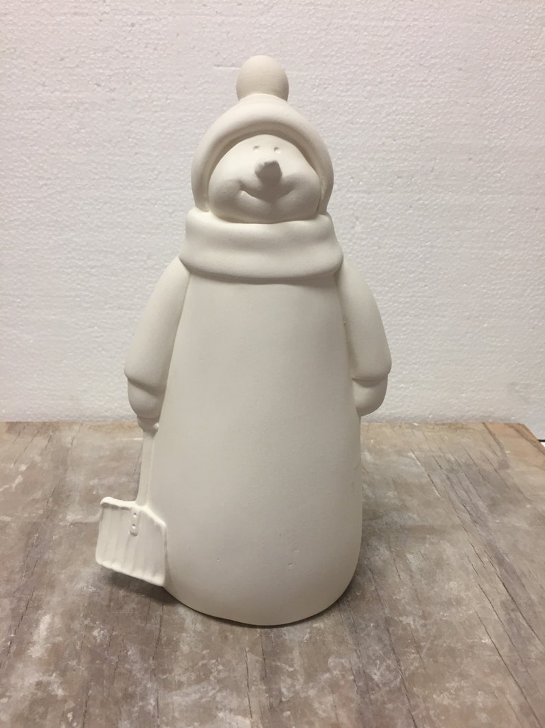 Ceramic Bisque 8 Pottery Snowman Ready To Paint | Etsy