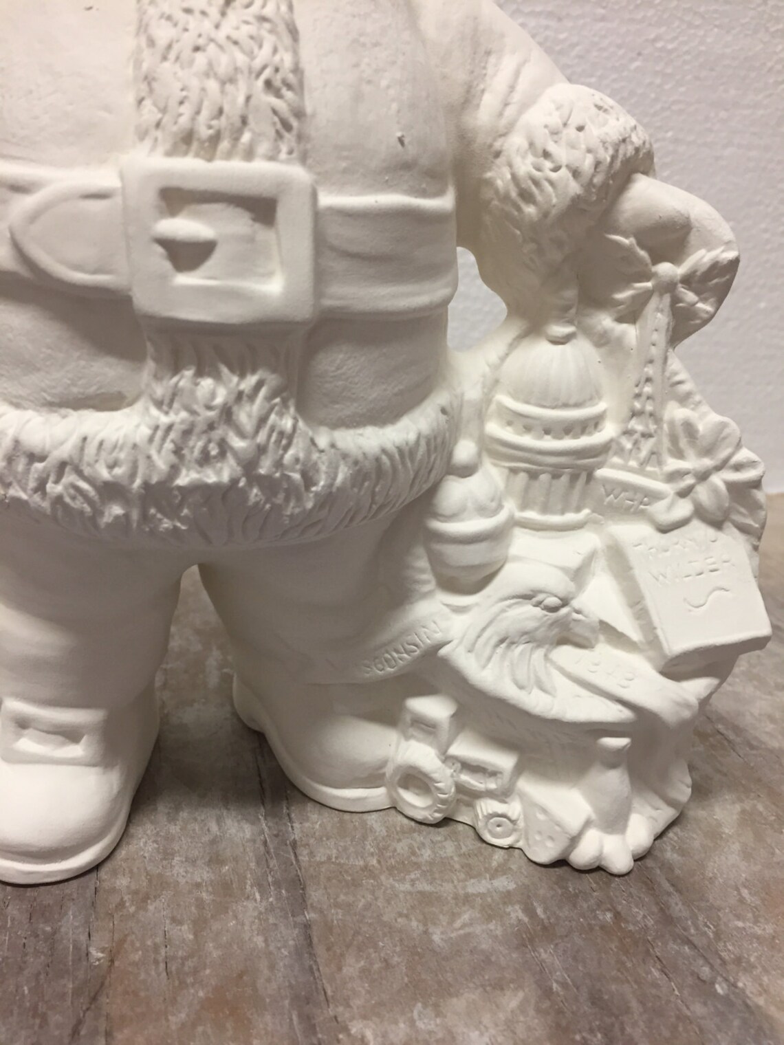Ceramic Bisque Wisconsin State Santa Claus Gare Ready to Paint - Etsy