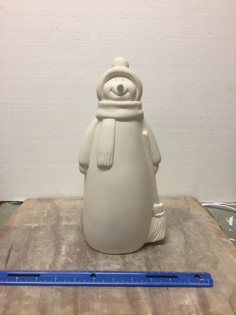 Ceramic Bisque 12" Pottery Snowman Ready to Paint - Etsy