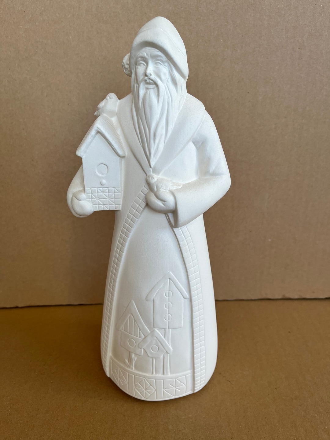 Birdhouse Ceramic Bisque Santa Ready to Paint - Etsy