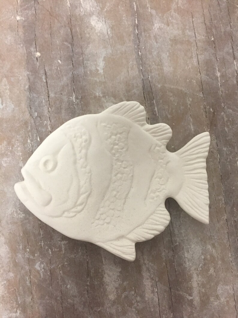 Ceramic Bisque Small Flat Fish Ready to Paint | Etsy