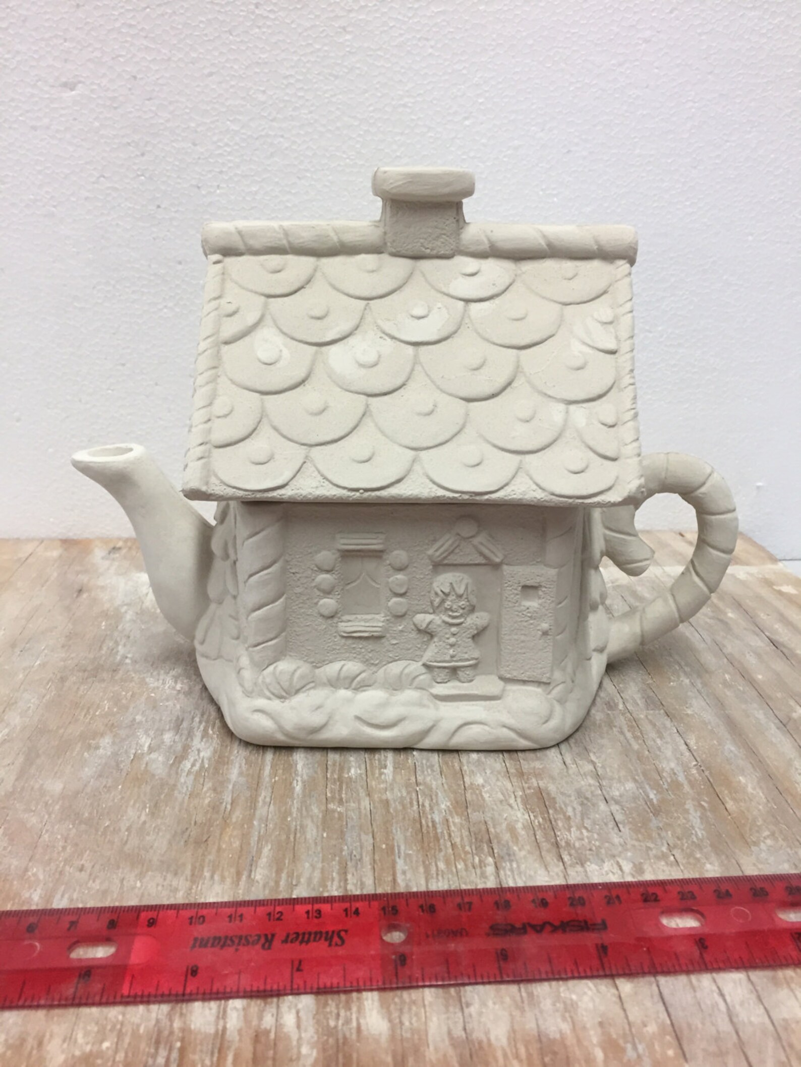 Ceramic Bisque Gingerbread House Teapot Ready to Paint - Etsy