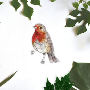 Cute Bird Vinyl Stickers, Robin Red Breast Wall Sticker, Nature Vinyl ...