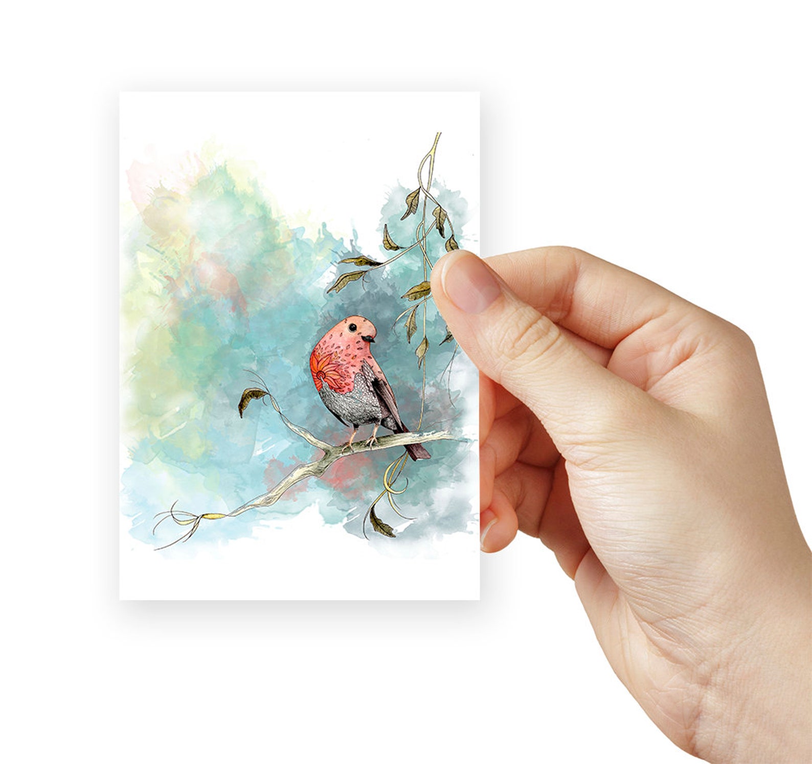Mini print set of 6 ACEO cards tiny art prints mini birds | Etsy