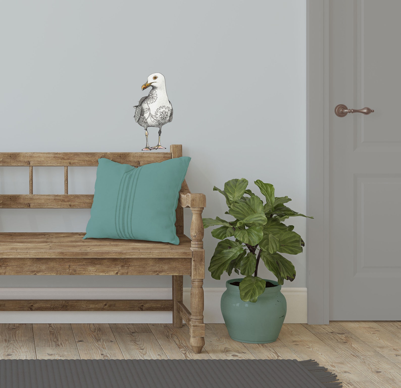 Vinyl Sticker Bird Seagull Bird Decals Wall Sticker Nautical - Etsy