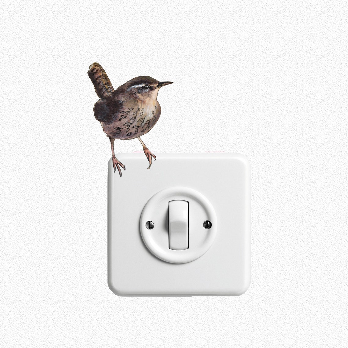 Removable Wall Stickers Cute Wren Bird Vinyl Wall Decal | Etsy