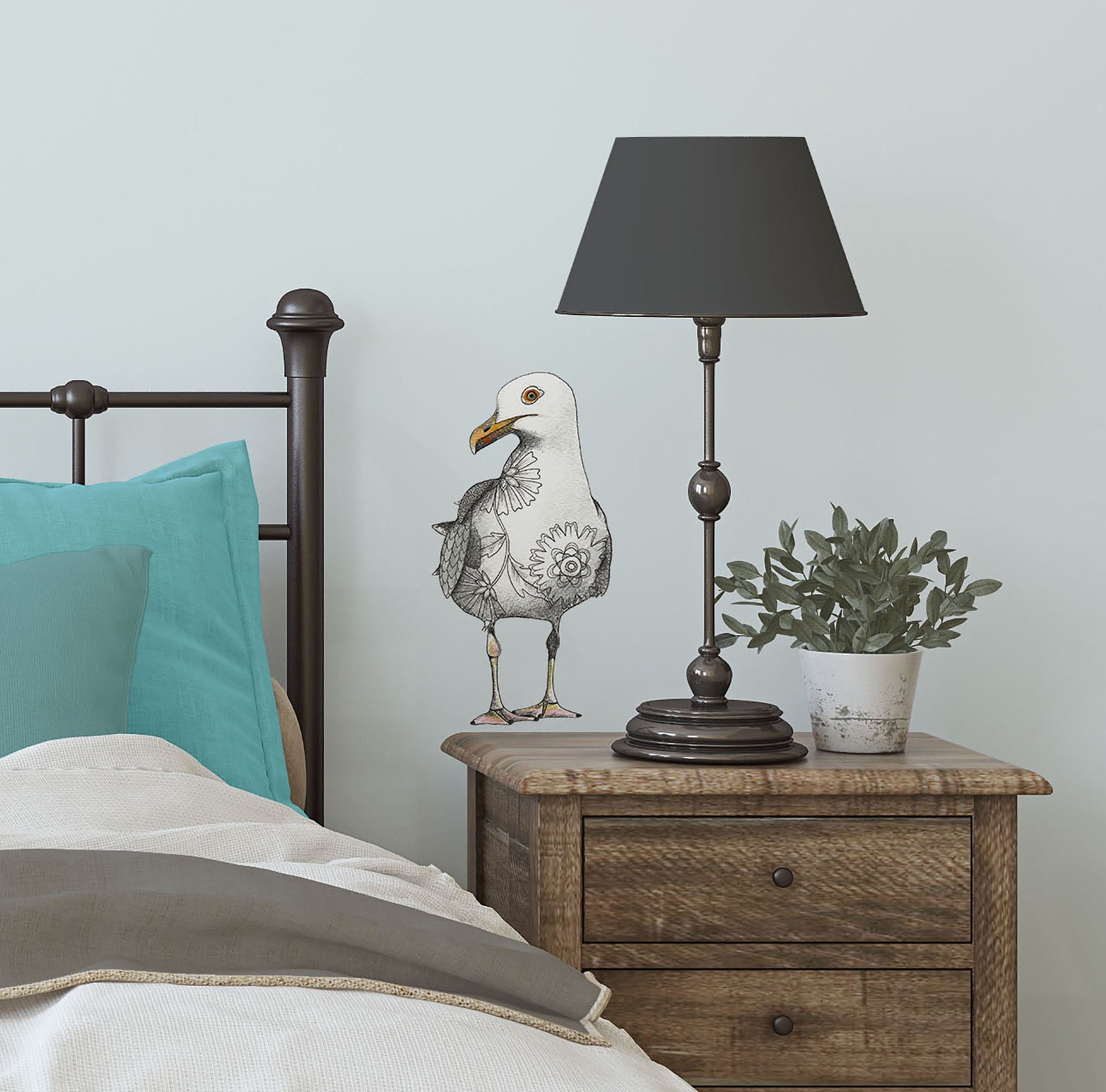 Vinyl Sticker Bird Seagull Bird Decals Wall Sticker Nautical - Etsy