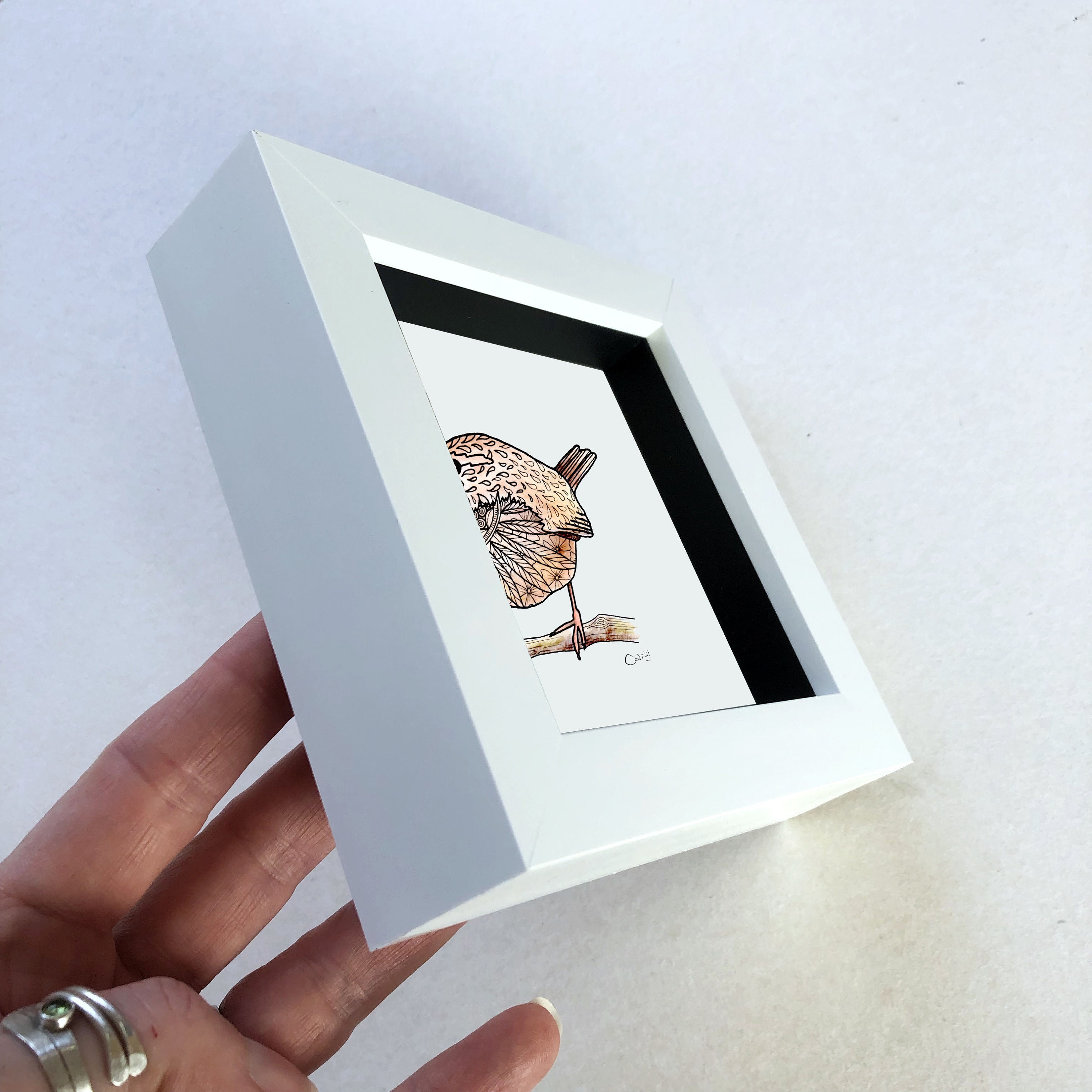 Small Framed Wall Art Cute Bird Gifts Tiny Wren Print Mini | Etsy
