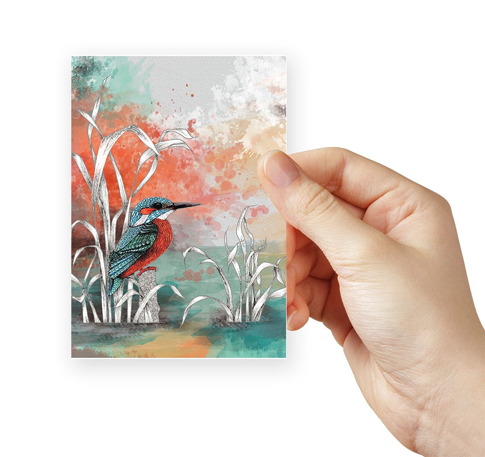 Mini print set of 6 ACEO cards tiny art prints mini birds | Etsy