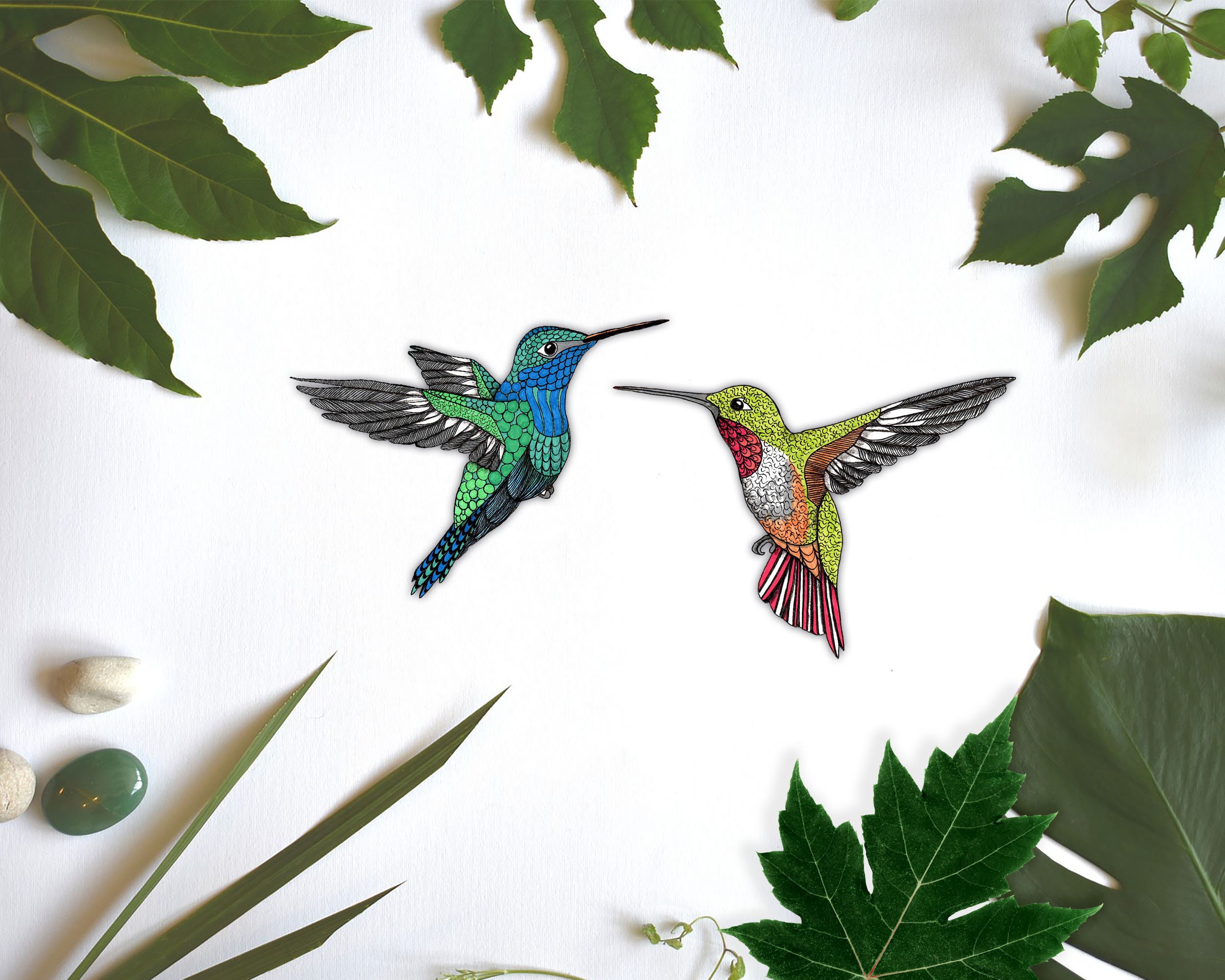 Hummingbirds Decor Bird Stickers Hummingbird Vinyl Wall - Etsy Norway