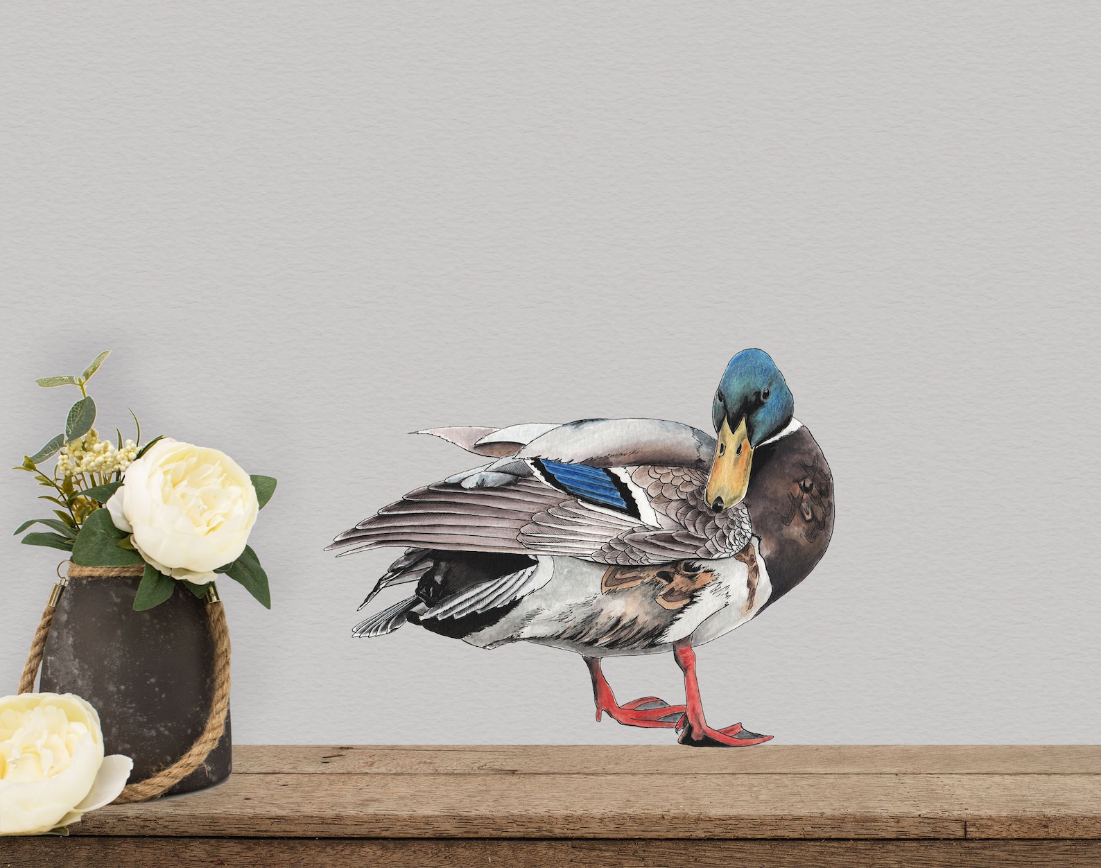 Mallard Duck Decal Vinyl Art Stickers Duck Wall Stickers for - Etsy