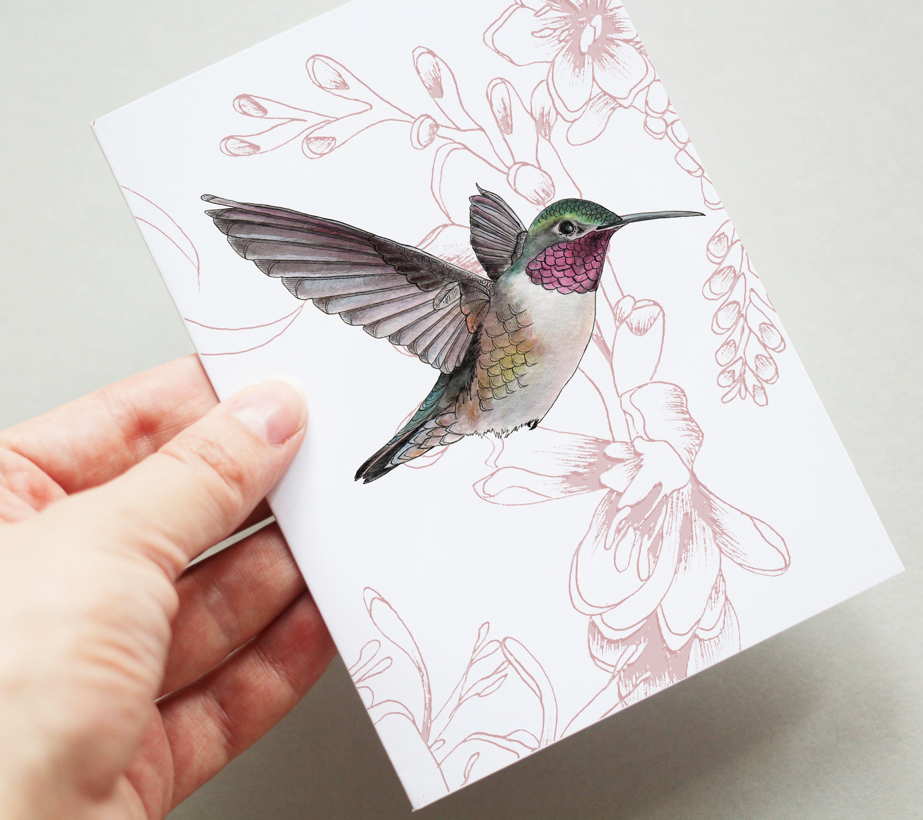 Hummingbird Card Pack Pretty Cards Set of 2 Just Because | Etsy