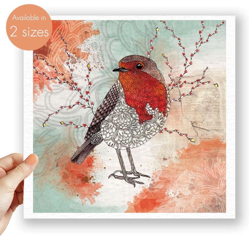 Robin Red Breast Bird Print Nature Wall Prints Robin Gifts - Etsy UK