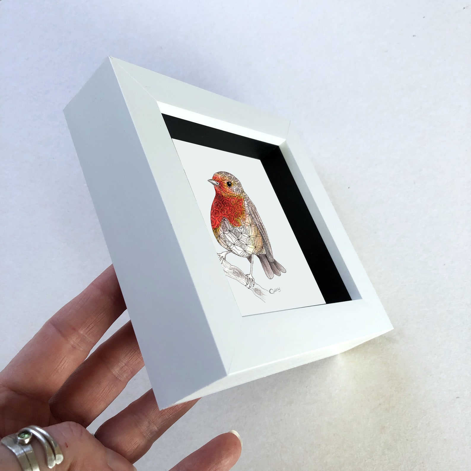 Tiny Bird Print Mini Gifts Tiny Framed Art Small Framed - Etsy
