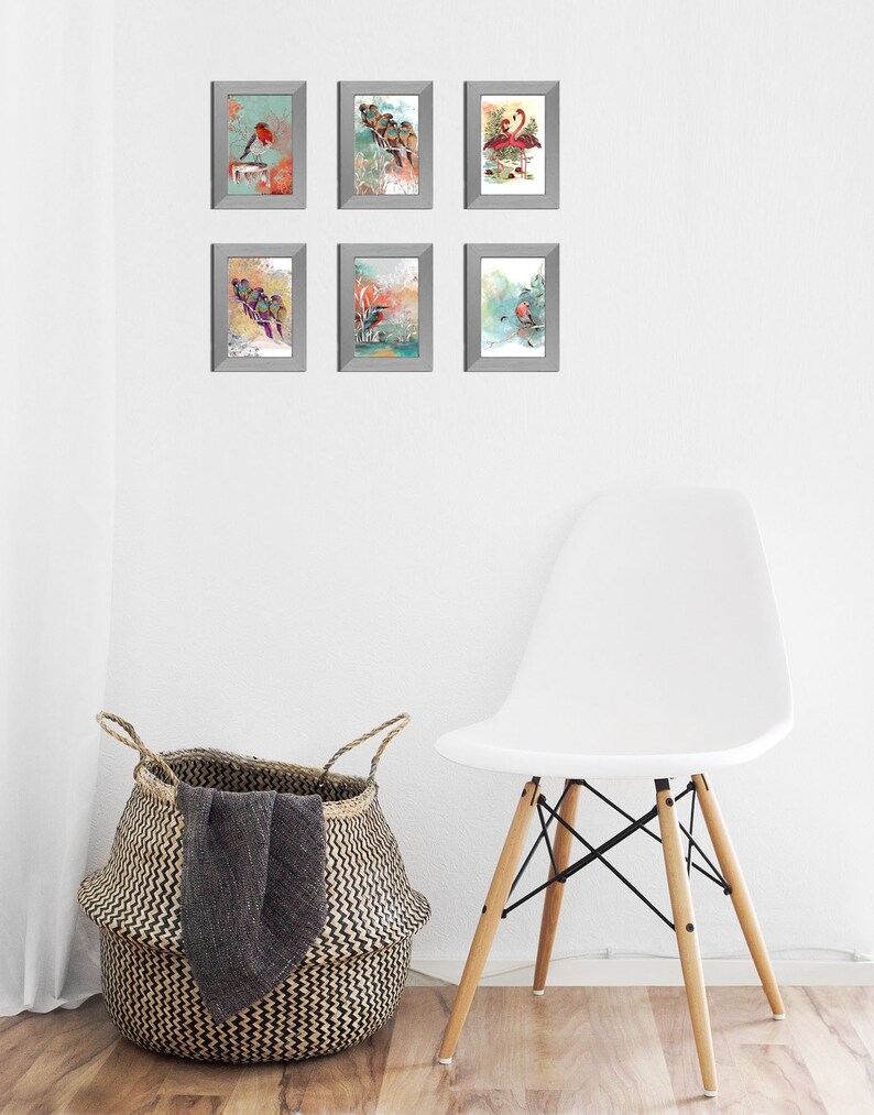 Tiny Art Print Kingfisher Painting Mini Art Prints Nature - Etsy