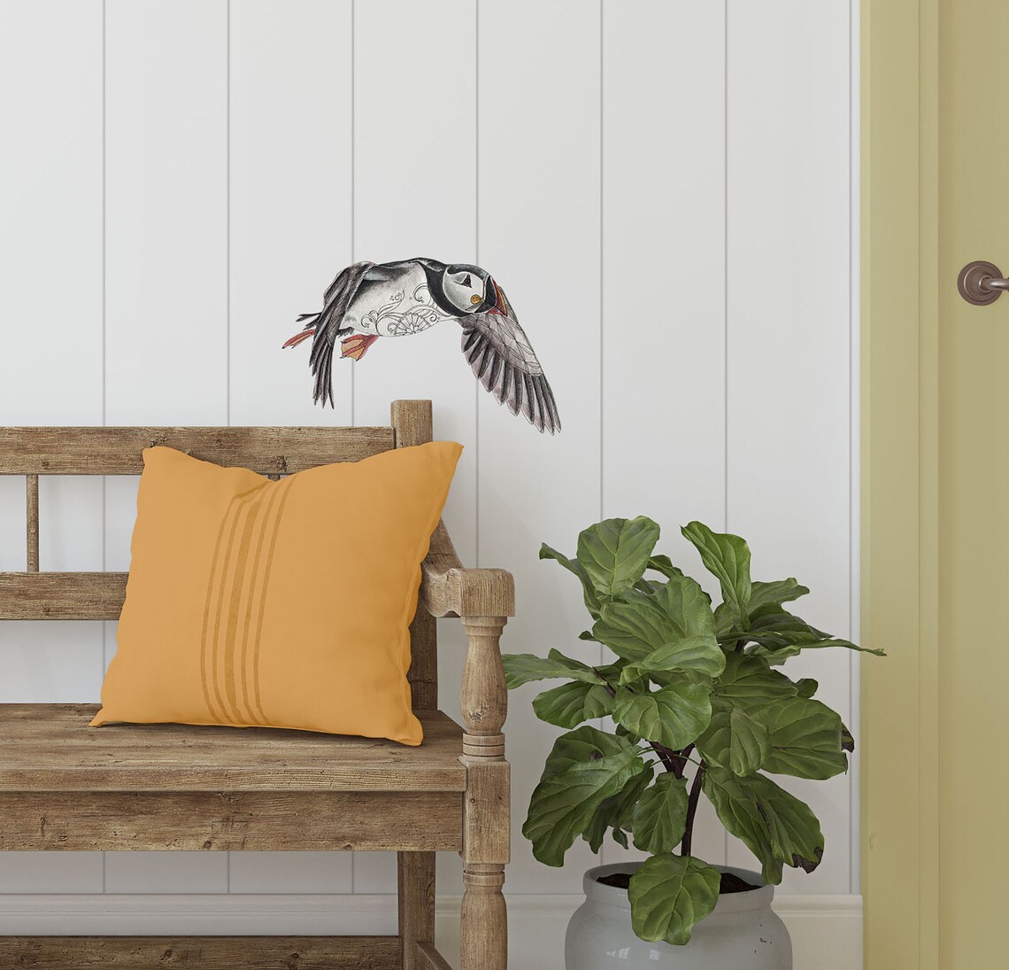 Bird Vinyl Sticker, Puffin Bird Decal, Puffin Gifts, Bird Decals Wall ...