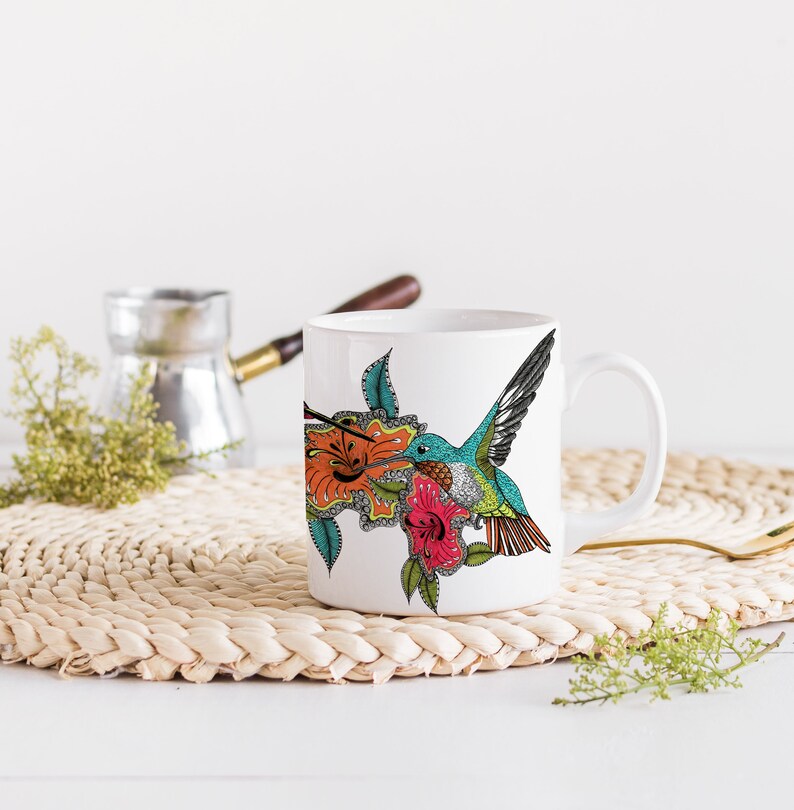 Hummingbird Coffee Mug Bird Lover Ceramic Mug Hummingbirds - Etsy