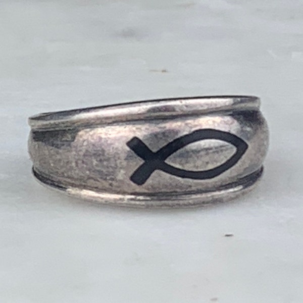 Ichthus Fish Ring - Etsy