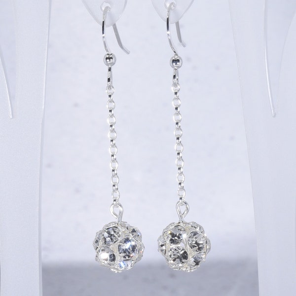 Crystal Chain Earrings - Etsy