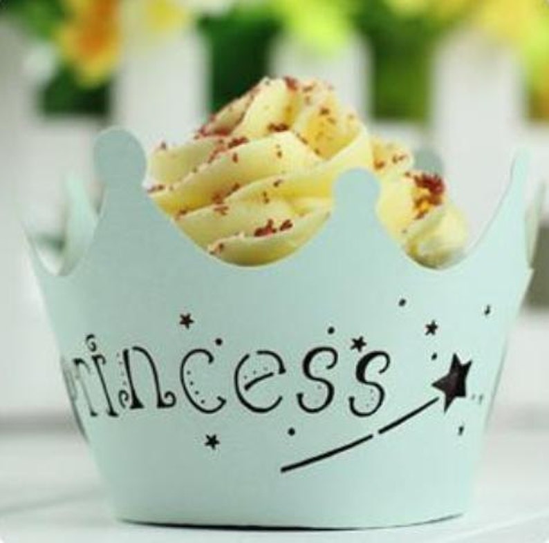 Princess Crown Cupcake Wrappers Black Princess Castle Cupcake Wrapping ...