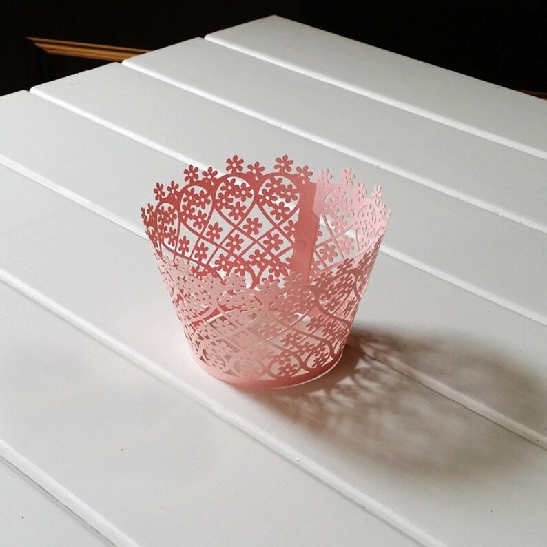 Flower Fence Cupcake Wrappers Stencil Floral Plants Wrapper Garden ...