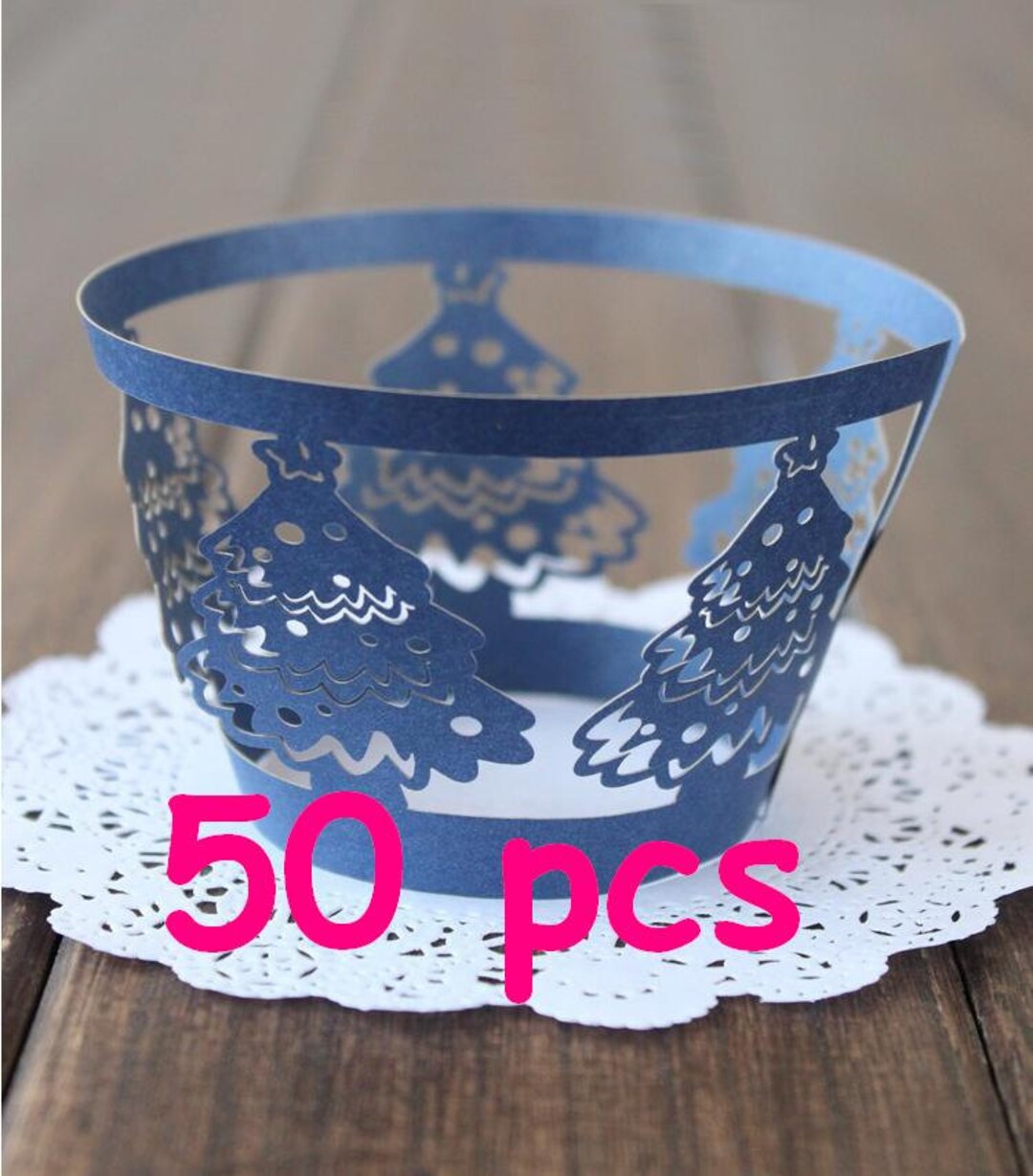 Christmas Tree Cupcake Wrapper Xmas Party Cupcake Holder Christmax Cake ...