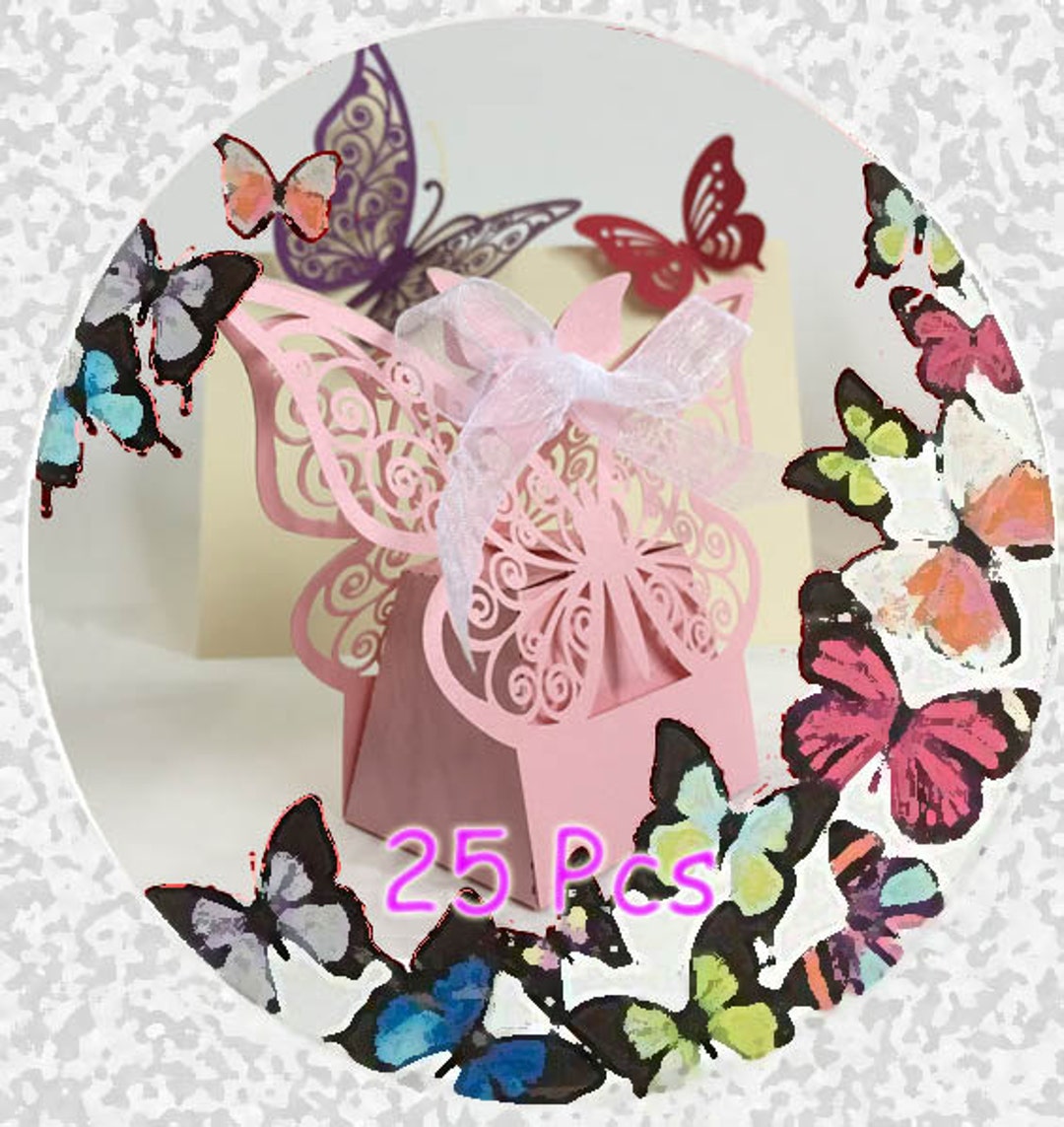 Butterfly Paper Box Wedding Favor Box Dancing Party Cookie Favor Gift ...