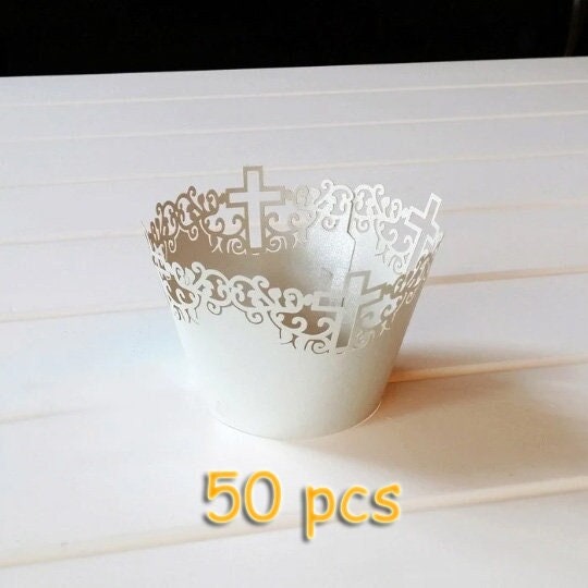 Church Party Wrapper Stencil Cross Laser Wrapper Fancy Stencil Cupcake ...