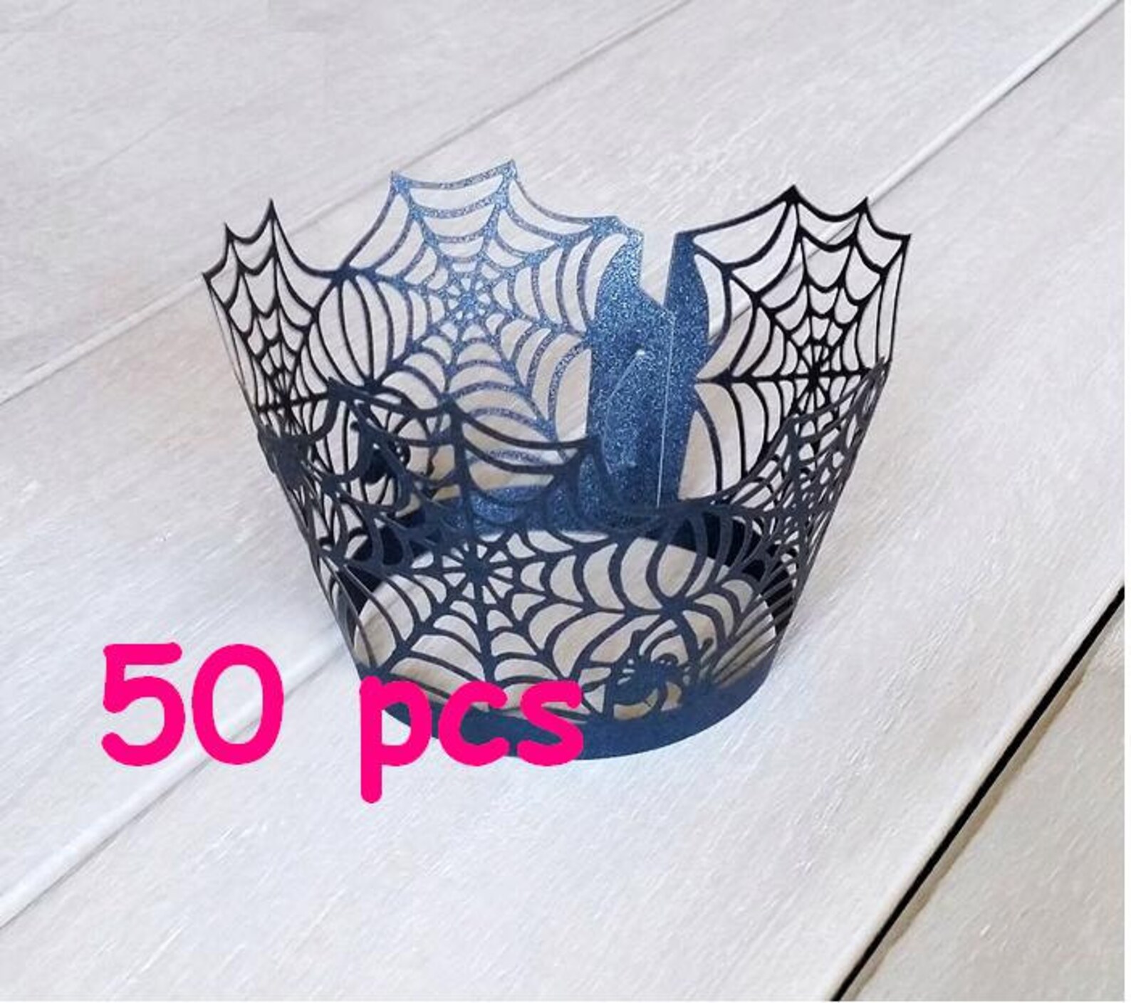 Stencil Spiderweb Cupcake Wrappers Spider Cupcake Wrapping Paper Cobweb ...