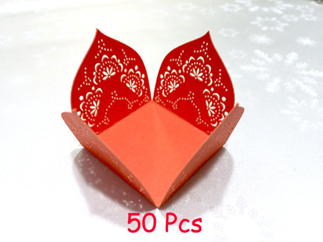Stencil Fancy Flower Truffle Paper Wrappers Wedding Candy Paper Holder ...
