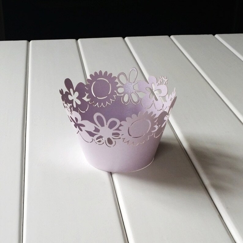 Sun Flower Cupcake Wrapper Stencil Sunflower Wrapper Blossom Flower ...