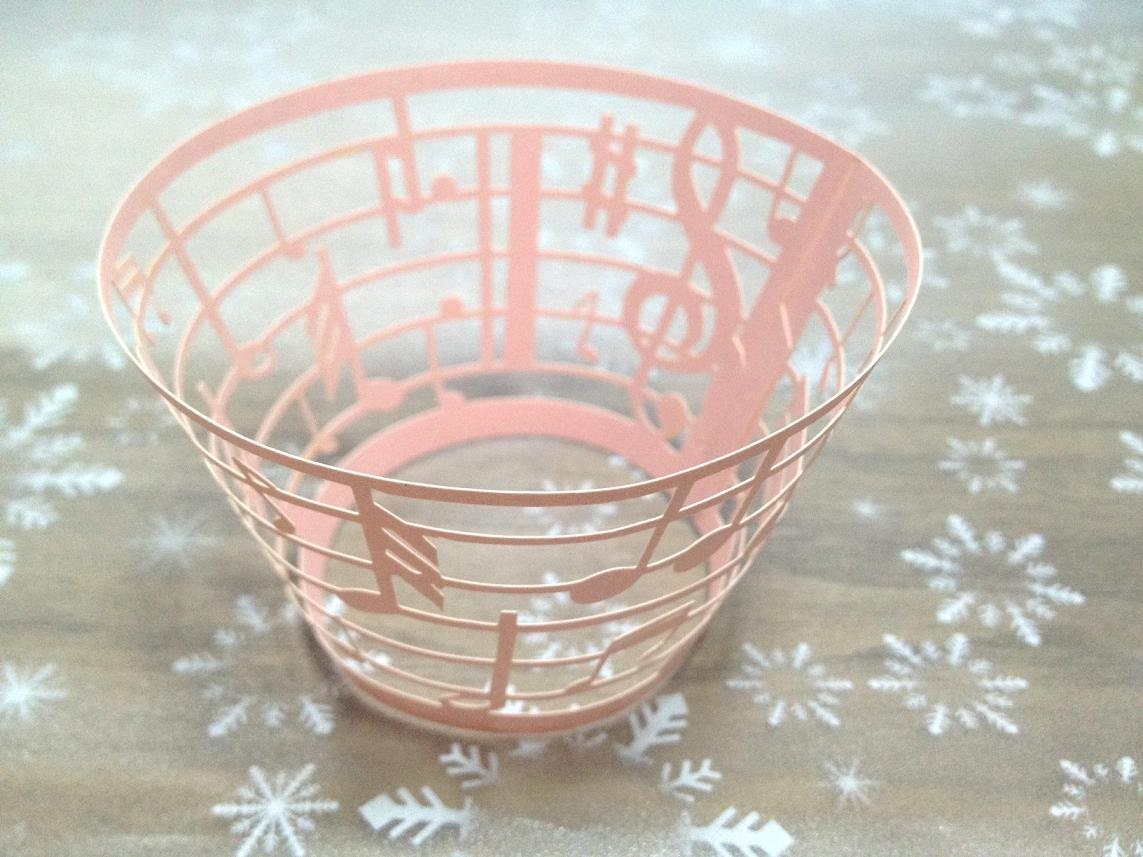 Music Note Cupcake Wrapper Custom Made Cupcake Collars Music - Etsy