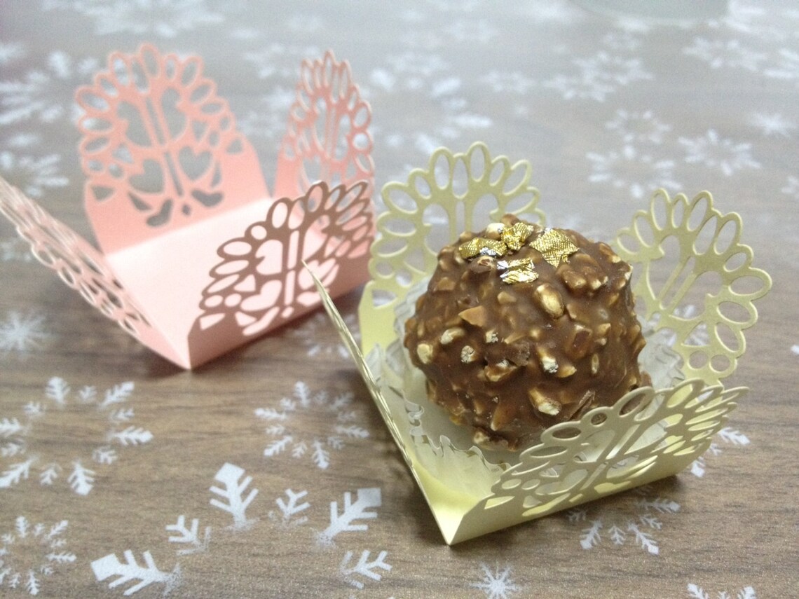 Filigree Truffle Paper Wrappers Wedding Candy Paper Holder - Etsy