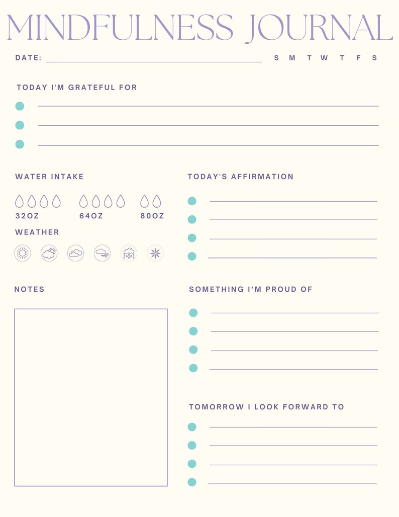 Mindfulness Journal - Etsy