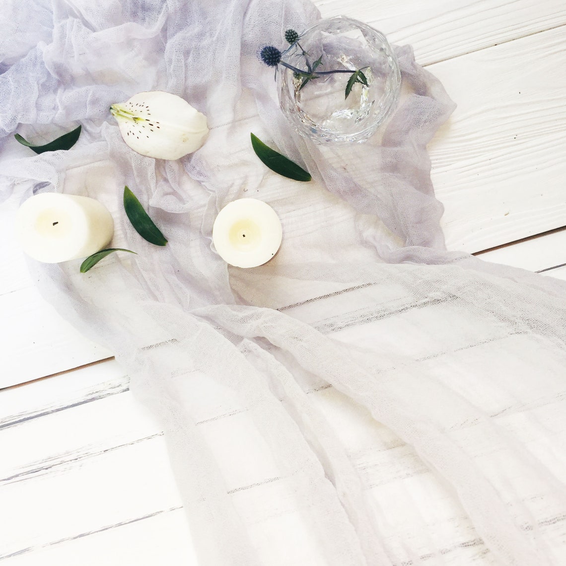 Grey Light Boho Wedding, Cheesecloth Table Runner, Wedding Table Runner ...