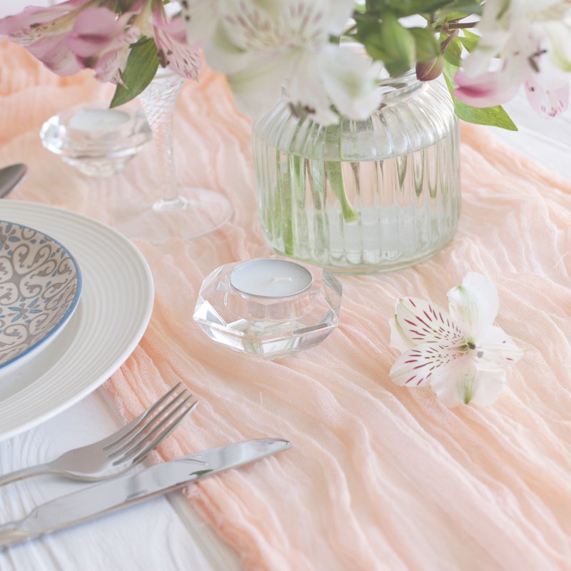 Peach Table Runner - Etsy