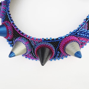 Statement Necklace Spikes Spikes Jewelry Unique Gift for Her, Colorful ...