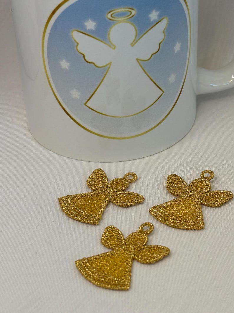 Embroidered Pocket Angels (set of 6): Home Crafted Keepsake - Etsy