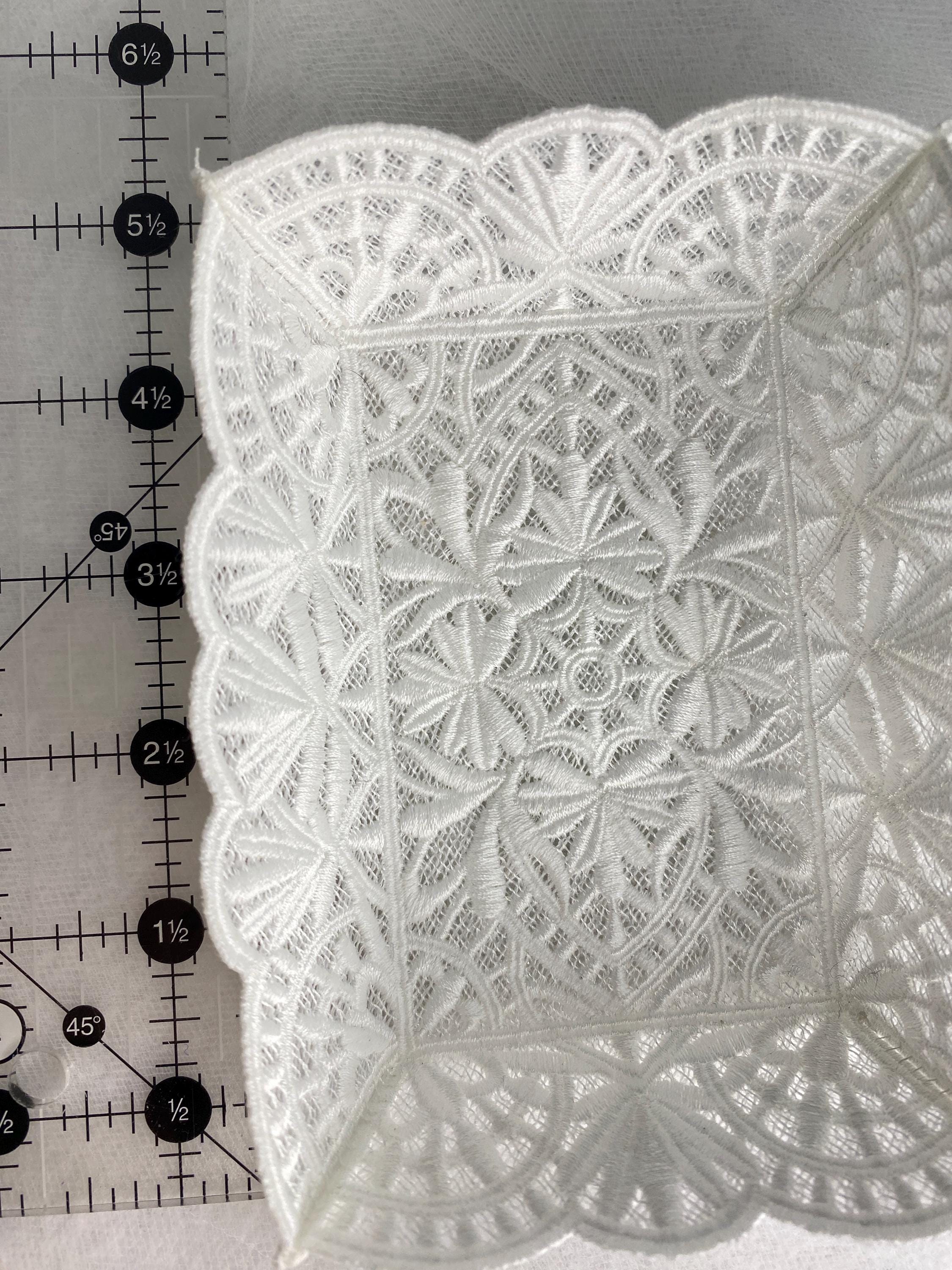 Embroidered Freestanding Lace Jewelry Bowl. Homemade Fully Stitched ...