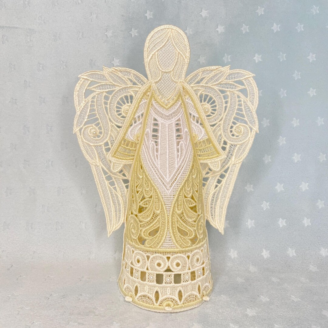 3D Heavenly Angel Embroidered Freestanding Lace Home Crafted From Only ...
