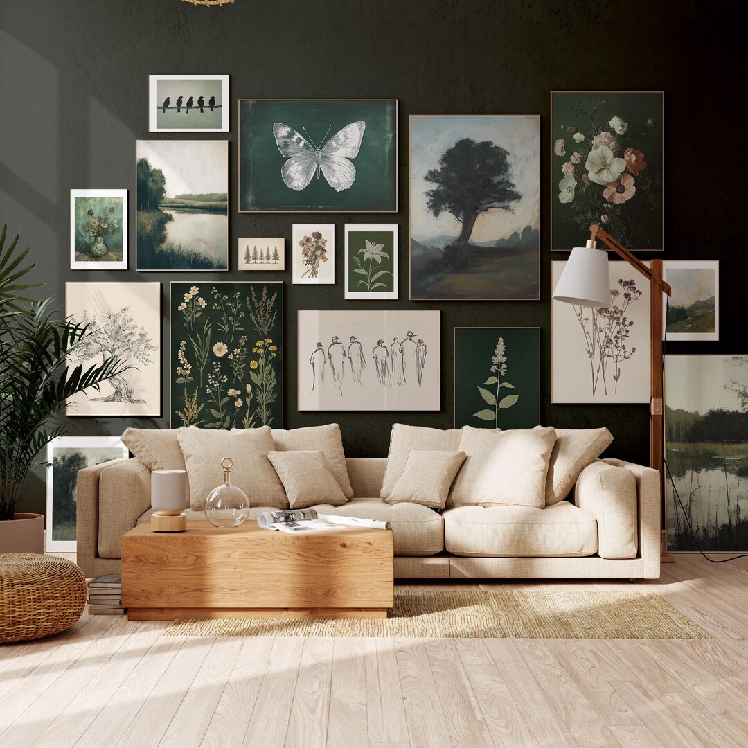 Vintage Gallery Wall Set, MEGA BUNDLE Set of 17, Eclectic Gallery Wall ...