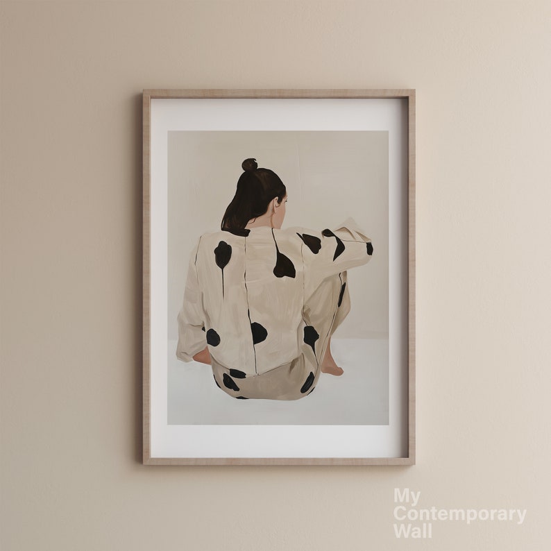 Abstract People Art Wall Decor, Illustration Print Modern Abstract Art ...