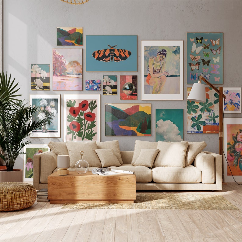 MEGA BUNDLE, Contemporary Modern Gallery Wall, Printable Wall Art ...