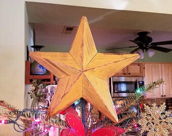 Christmas Tree Topper Rustic Wood Star Free Shipping | Etsy