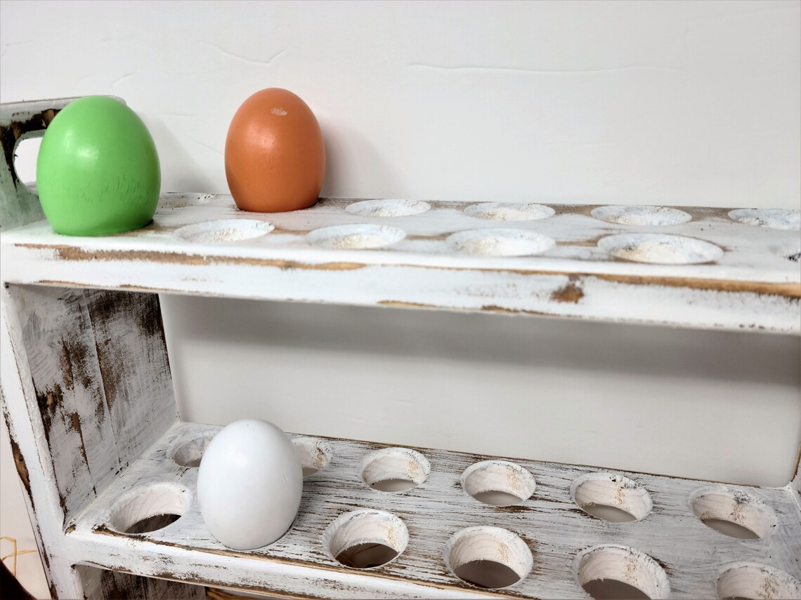 Farmhouse Egg Rack Egg Storage Fresh Egg Display Rustic | Etsy