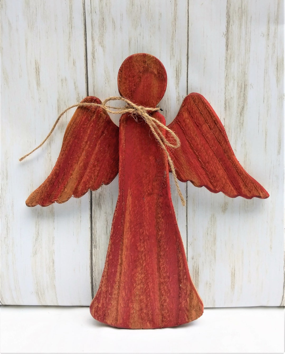 Angel Christmas Tree Topper Rustic Wood Angel Wooden Angel - Etsy