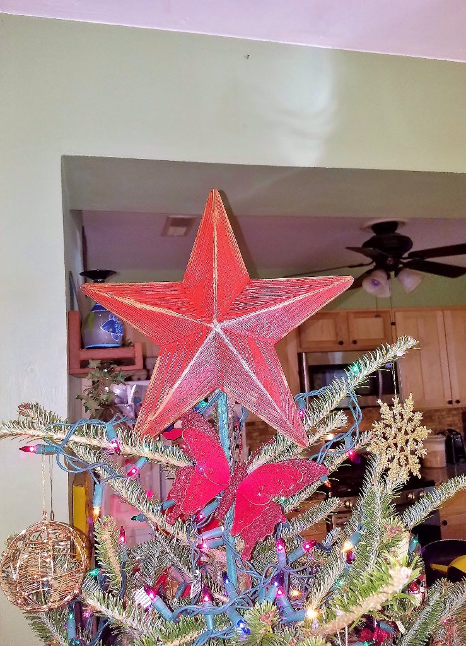 Christmas Tree Topper Rustic Wood Star Christmas Tree - Etsy