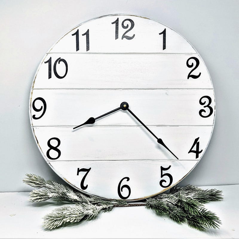Distressed Clock - Etsy