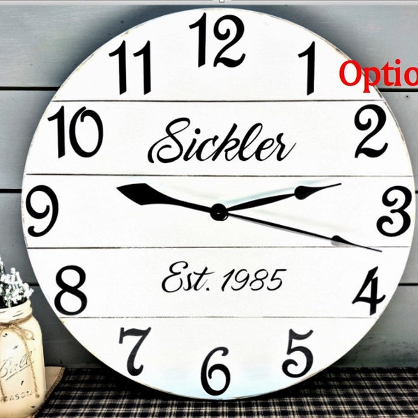 Farmhouse 24 Wall Clocks - Etsy