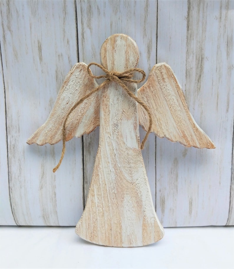 Angel Christmas Tree Topper Rustic Wood Angel Wooden Angel | Etsy